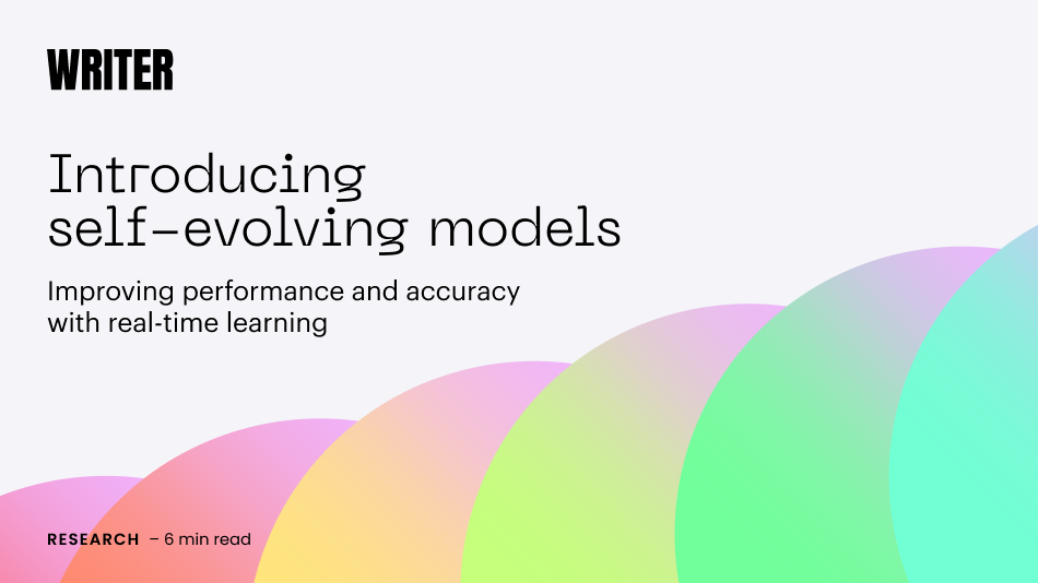 Introducing self-evolving models - Writer